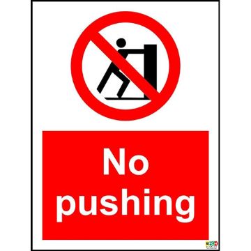 KPCM | No Pushing, Reaching, Sitting Signs