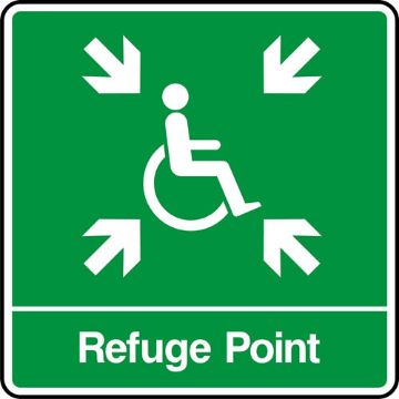 KPCM | Wheelchair Refuge Point Signs