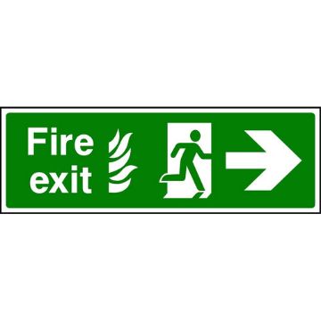 KPCM | "Nhs- Fire Exit Sign- Running Man Down/ Left Directional Arrow ...