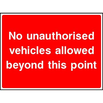 KPCM | No Unauthorised Vehicles Signs