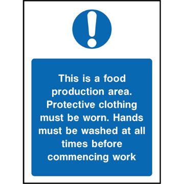KPCM | Keep This Food Production Area Clean At All Times Safety Sign ...