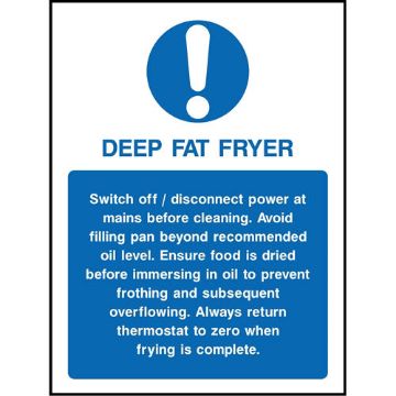 KPCM | Deep Fat Fryer Safety Signs