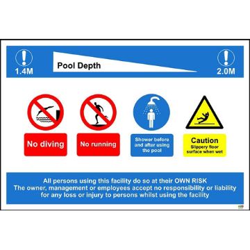 KPCM | Shower Before And After Using The Pool Sign | Made in the UK